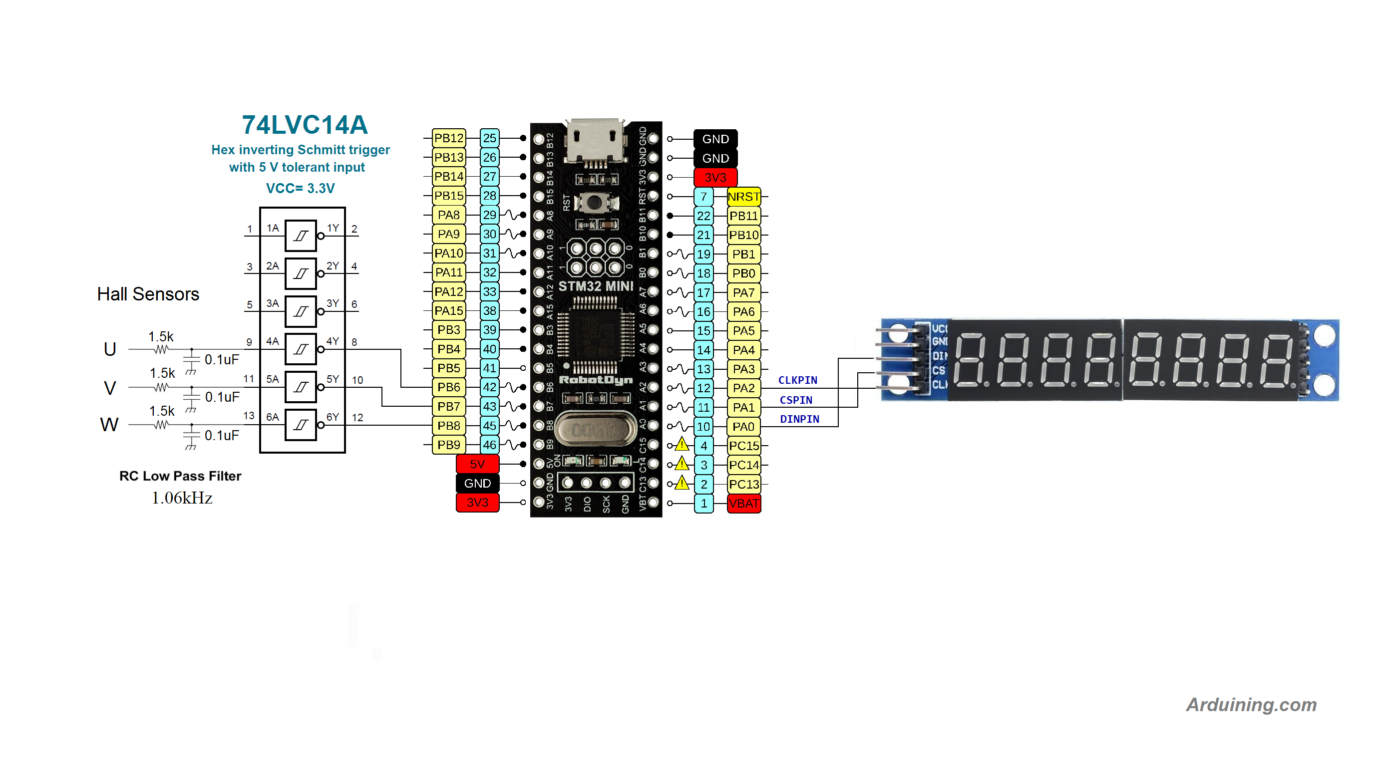 Hoverboard Wheel Hall Effect Sensors as Position Encoder – Arduining